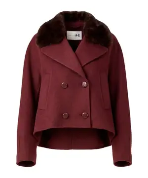 MANZONI 24 Long Sleeve Fur Collar Jacket