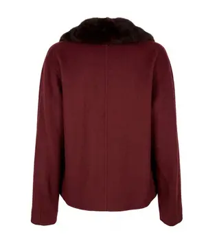MANZONI 24 Long Sleeve Fur Collar Jacket