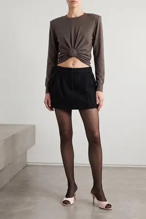 Magda Butrym Front Knot Long-sleeve Knitted Top