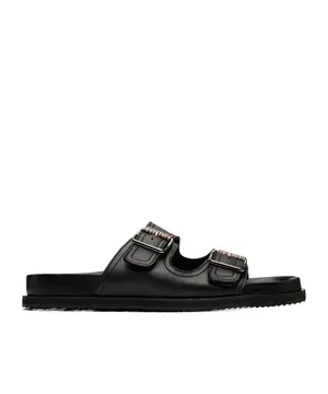 Paul Smith Buckled Slip-on Sandals - Black
