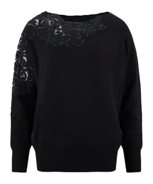 Ermanno Scervino Crew-neck Sweater - Black