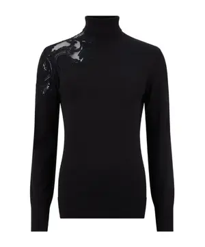 Ermanno Scervino Lace-panel Turtleneck Sweater - No