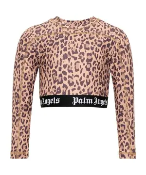 Palm Angels Crew-neck T-shirt - Brown