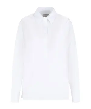 Loulou De Saison Long-sleeved Polo Shirt - White