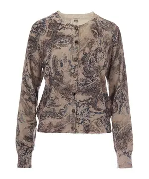 Liu Jo Printed Knit Cardigan - Cashmere