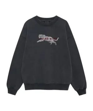 ANINE BING Graphic Logo Sweatshirt - Washedblack