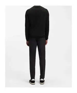 Hugo Boss Crewneck Knit Sweater With Ribbed Details