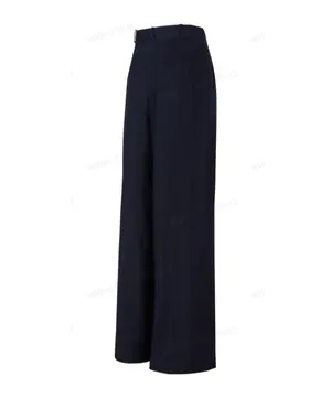 ANINE BING Paola Pinstripe Wide-leg Trousers