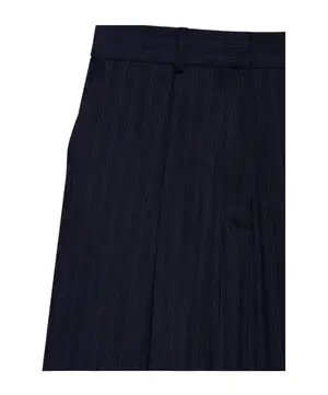 ANINE BING Paola Pinstripe Wide-leg Trousers