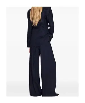 ANINE BING Paola Pinstripe Wide-leg Trousers