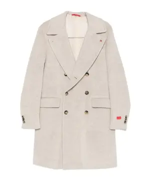 Isaia Long-sleeved Coat - Nude
