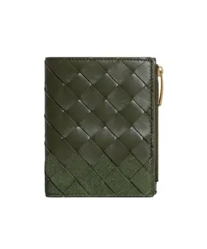 Bottega Veneta Small Bi-fold Wallet - Green
