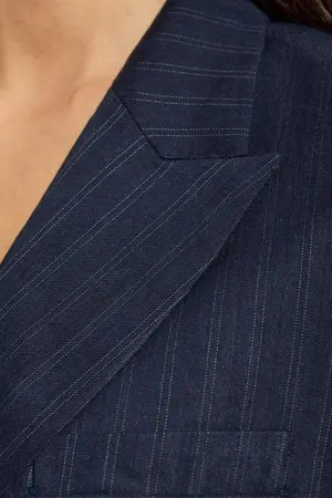 ANINE BING Aretha Blazer Navy Pinstripe - Navypinstripe