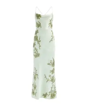 ALICEOLIVIA Montana Floral-embroidered Gown