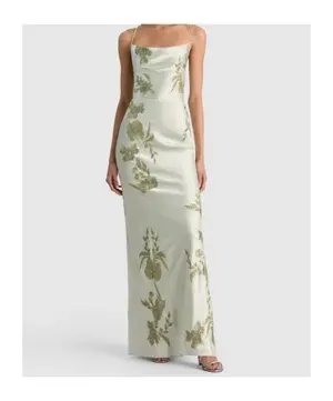 ALICEOLIVIA Montana Floral-embroidered Gown