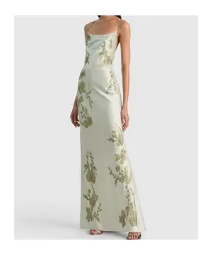 ALICEOLIVIA Montana Floral-embroidered Gown