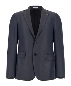 Pal Zileri Single-breasted Blazer - Blue