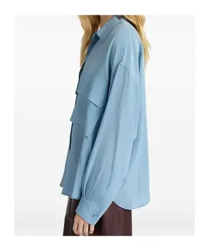 Momoni Pitanga Silk Shirt - Blue