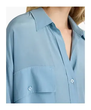 Momoni Pitanga Silk Shirt - Blue