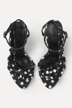 ROTATE BY BIRGER CHRISTENSEN Polka Dot Satin Sandals