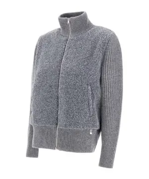Herno Resort Cardigan In Ribbed Pure Wool