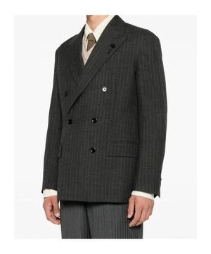 LARDINI Pinstripe-pattern Double-breasted Blazer