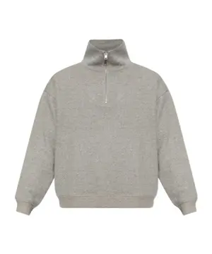 FRAME Relaxed Zip Up Sweatshirt - No