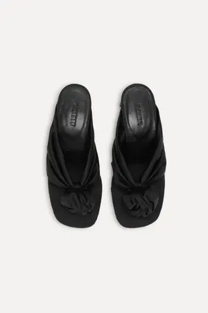 ROTATE BY BIRGER CHRISTENSEN Square-toe Satin Sandals