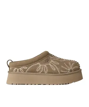 UGG Embroidered Platform Mules - Light Bronze
