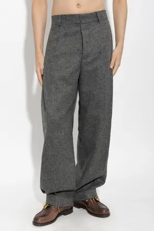 Dsquared2 Tweed Wide-leg Pleated Trousers