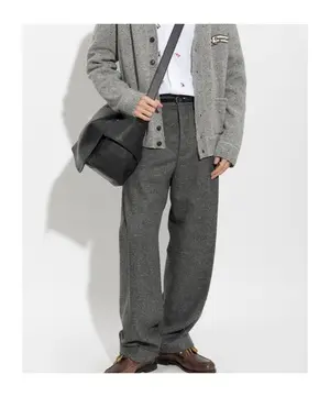 Dsquared2 Tweed Wide-leg Pleated Trousers