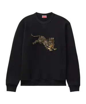 Kenzo Jumping Tiger' Sweatshirt In Cotton - Black