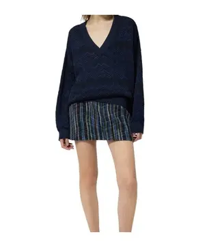 Missoni Zig Zag Patterned V-neck Jumper