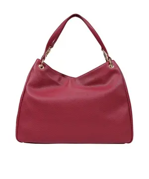 Moschino Leather Shoulder Bag With Gold Tone Hardware