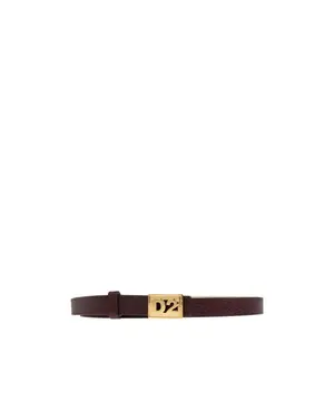 Dsquared2 Logo Belt - Wine Red