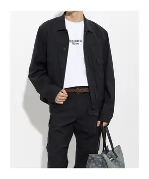 Dsquared2 Collared Long-sleeved Casual Jacket