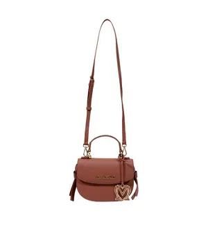 Moschino Flap Shoulder Bag With Logo Charm