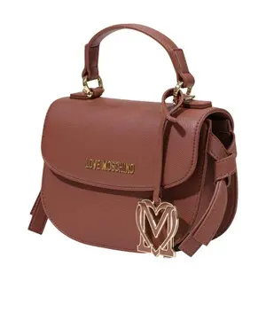Moschino Flap Shoulder Bag With Logo Charm