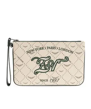 Zadig&Voltaire Logo-print Wristlet Pouch