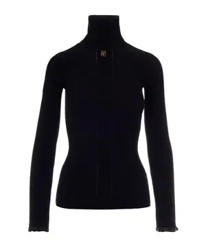 Elisabetta Franchi Long-sleeve Knit Top - Black