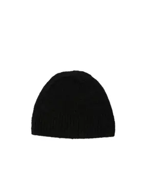 Dries Van Noten Ribbed Knit Hat - Black