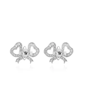 VIVIENNE WESTWOOD Rigoberta Orb Bow Earrings With Crystal Embellishments