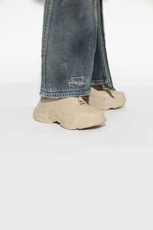 Balenciaga Triple S Mold Lace-up Sneakers - Nude