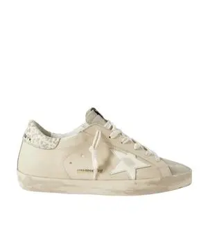 GOLDEN GOOSE Superstar Sneakers With Metallic Leopard Print Detail - Nude