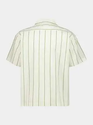 BODE Celery Striped Short-sleeve Shirt