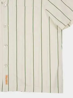 BODE Celery Striped Short-sleeve Shirt
