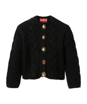 La DoubleJ Portrait Cardigan - Pure Black