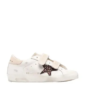 GOLDEN GOOSE Old School Logo-appliqué Sneakers - White