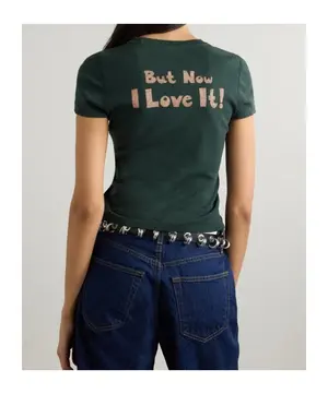 RE/DONE I Used To Like It... But Now I Love It!" Slogan Print Recycled Cotton-jersey T-shirt