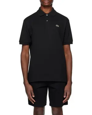 Lacoste Embroidered Logo Polo Shirt - Black